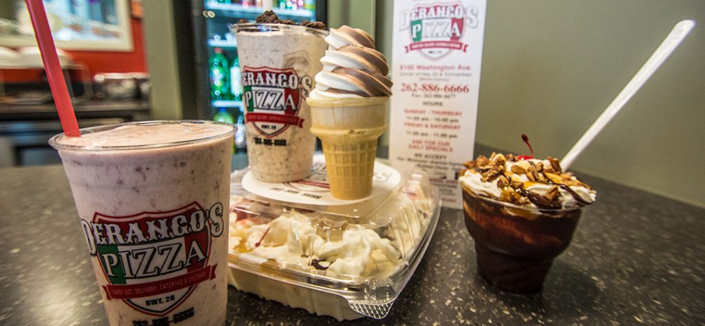 Premium Custard Menu - DeRango's Pizza Delivery - HWY. 20 Racine ...